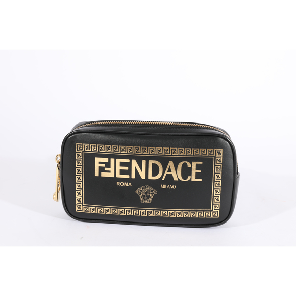 Fendi | Bags | Fendi X Versace Fendace Black Logo Print Camera Case ...